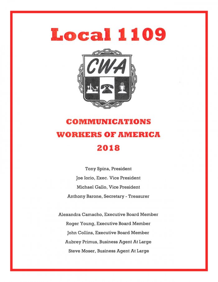 CWA 1109 | Communications Workers of America • Local 1109